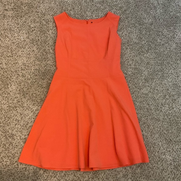 Dresses | Orange Fit N Flare Dress | Poshmark